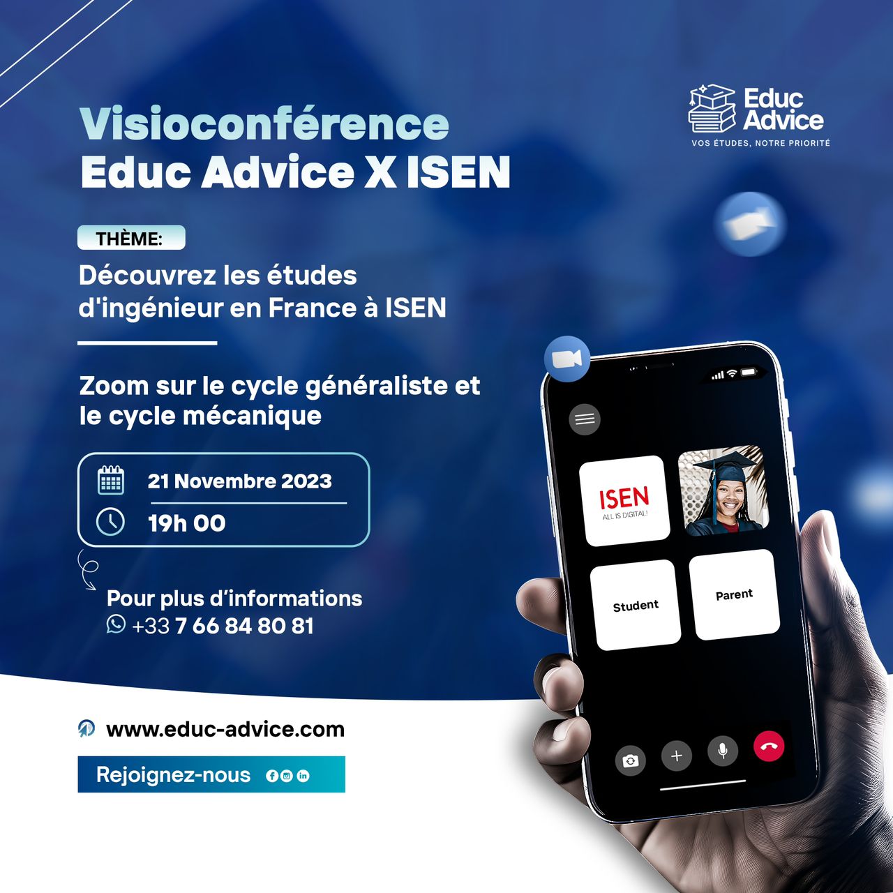 Webinaire sur l'ISEN et ses formations - EducAdvice