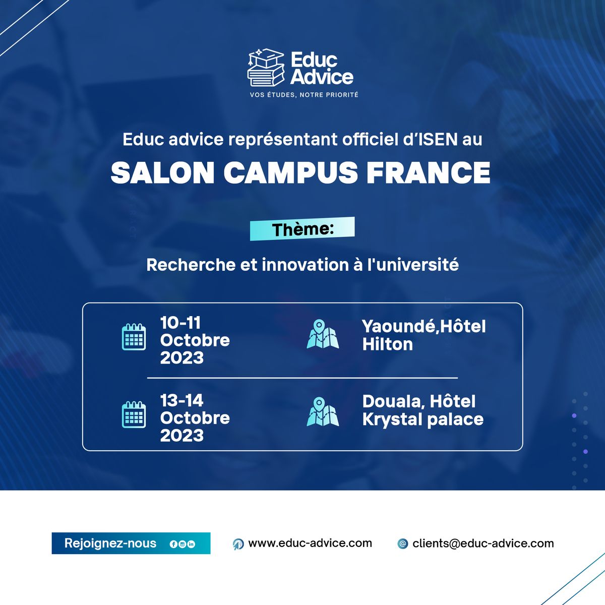 Représentant officiel de ISEN au salon Campus France - EducAdvice